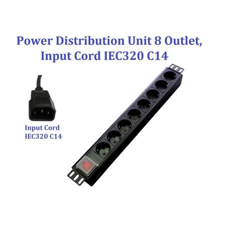 Jual Power Distribution Unit 8 Outlet Input Cord IEC320 C14 10m ...