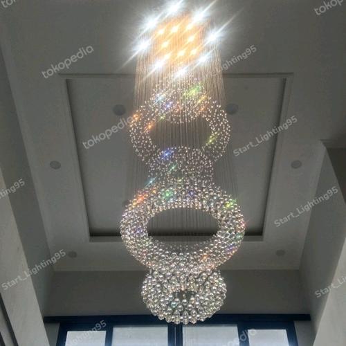 Jual Lampu hias modern kristal ceiling/Lampu plafon void D.100.cm H400 ...