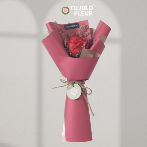 Jual Tujiro Fleur Alessa Soap Flower Single Rose Bouquet | Kado Bunga ...