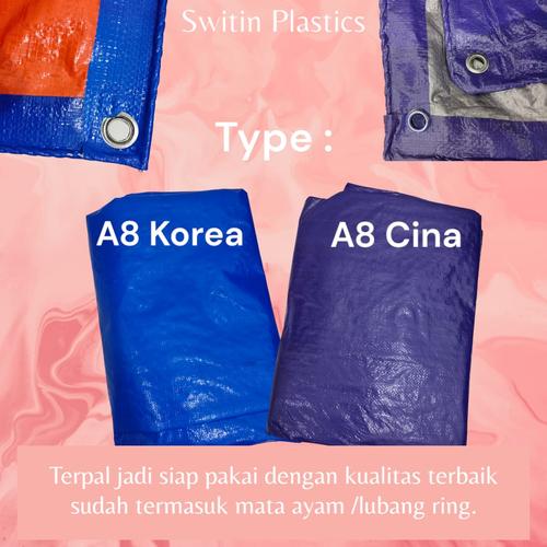 Jual Terpal A8 Ukuran 2X6 MTR , 2X8 MTR , 2X10 MTR (CINA DAN KOREA ...