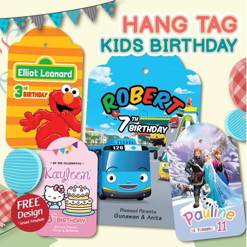 Jual [ISI 60 pcs] Hang Tag Ulang Tahun/ Tag Birthday/ Hang Tag Custom ...