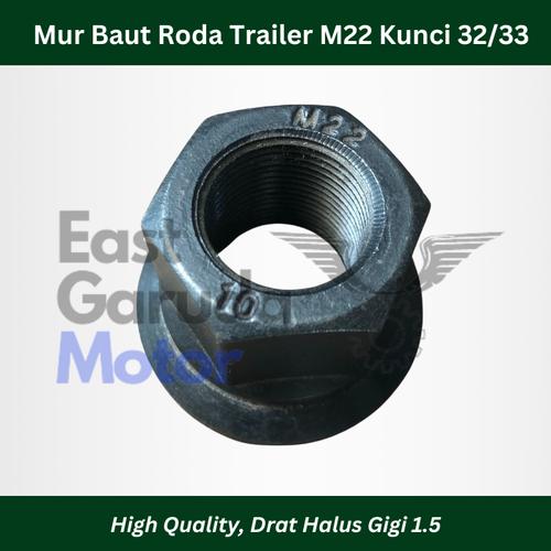 Jual Mur Baut Roda Drat Halus Trailer York M22 Kunci 32 Kunci 33 - M22 ...