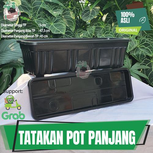 Jual Tatakan Alas Pot Segi Panjang Tanaman Hias Polos Tutup Wadah Pot ...