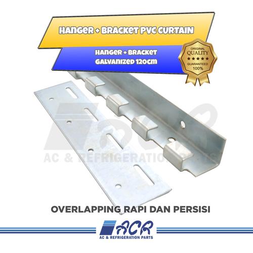 Jual Hanger + Bracket / Bracket Tirai PVC Strip Curtain Galvanize 120cm ...