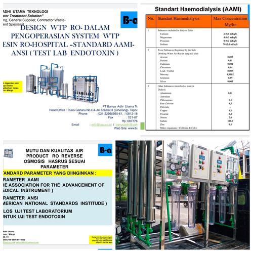 Jual mesin RO hospital rumah sakit kualitas hd Hemodialis AAMI - Kota ...