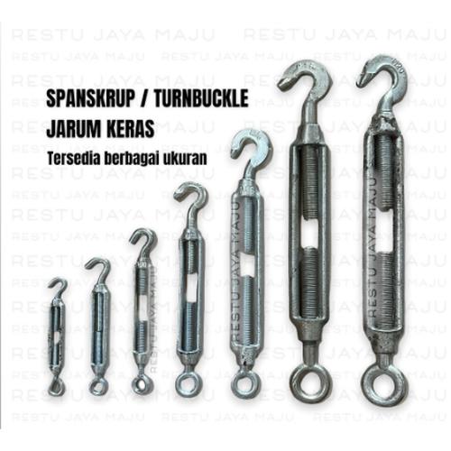 Jual Jarum Keras 1 /4 , 5/16,3/8, 1/2" / Spanskrup Turnbuckle M6 M8 M10 ...