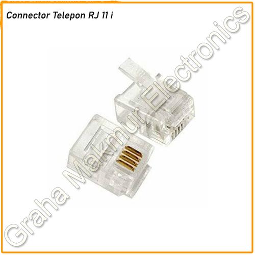 Jual Konektor RJ11 Connector Telepon RJ 11 isi 50 Pcs telpon - Jakarta ...