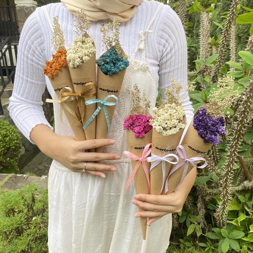 Jual Buket Bunga Size S Corong - Putih - Kota Bandung ...
