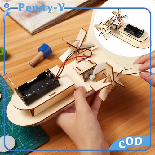 Jual Rakit Perahu Kayu Elektrik DIY Kapal Rakit Elektrik Puzzle - 1set ...