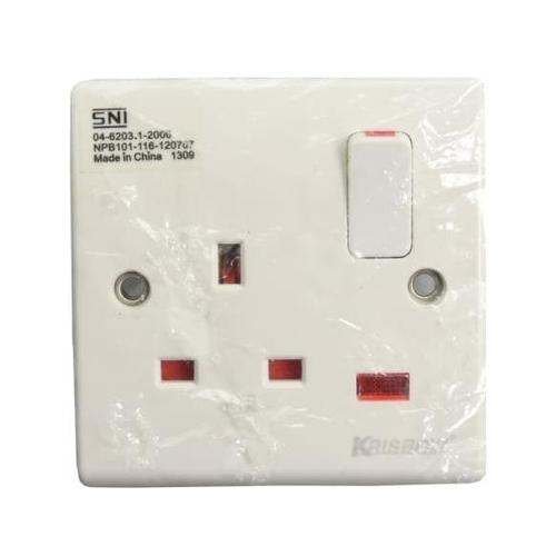 Jual Soket Ac | Krisbow Socket Ac Dengan Lampu 13 Ampere - Kota Bekasi ...