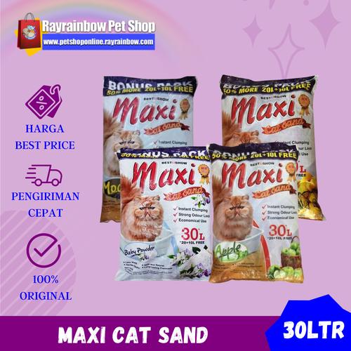 Jual Pasir Maxi Cat Sand 30L - Pasir Kucing Wangi Gumpal - Kota ...