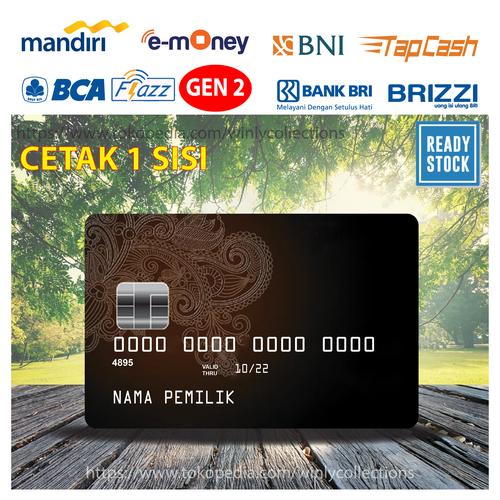Jual KARTU EMONEY MANDIRI BCA BNI BRI DESIGN BLACK CARD BATIK - 1 SISI ...