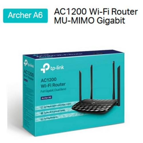 Jual TP_LINK Archer A6 AC1200 Wireless MU-MIMO Gigabit Router PROMO ORI ...