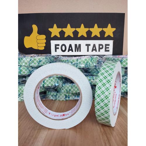 Jual Foam Tape Putih 1 inch / Double Tape Busa Putih Daya Rekat Kuat ...