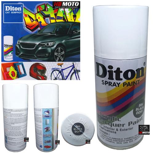 Jual 884 (BLACK DOFF) Cat Semprot Diton SPRAY PAINT 884 (BLACK DOFF ...