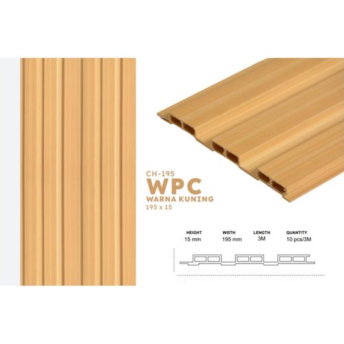 Jual Wpc wall panel / wpc wood panel per lembar 3m x 19.5cm x 1.5cm - 195-15KUNING - Kota ...