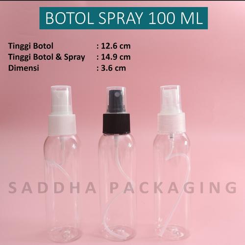 Jual Botol Spray 100ml Bening PET / Botol Hand sanitizer / Botol Spray - Jakarta Barat - Saddha ...