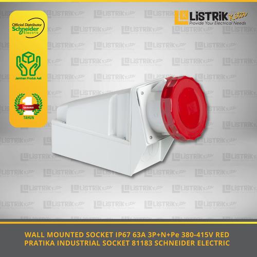 Promo SCHNEIDER WALL MOUNTED SOCKET IP67 63A 3P+N+PE 380-415V MERAH - 81183 Cicil 0% 3x ...