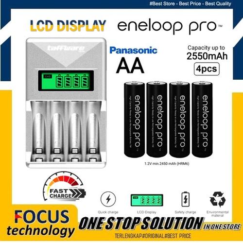 Jual Paket Eneloop PRO + Charger AA / AAA for enelop Baterai - B - Kota ...