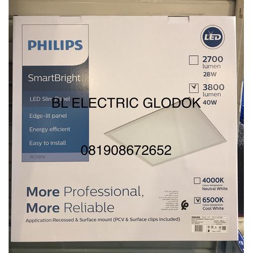 Jual PHILIPS RC091V LED38S Slim Panel LED 40W W60L60 G3 MR PCV GYPSUM ...