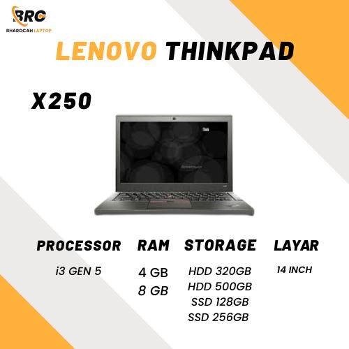 Promo Laptop Lenovo Thinkpad X250 core i3 gen5 ram 8gb ssd 256gb mulus ...