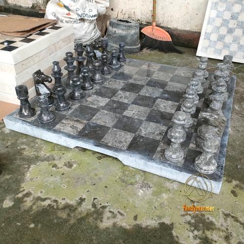 Jual Set catur papan dan bidak size besar batu marmer 80x80 - Kab. Tulungagung - Fendy Marmer ...