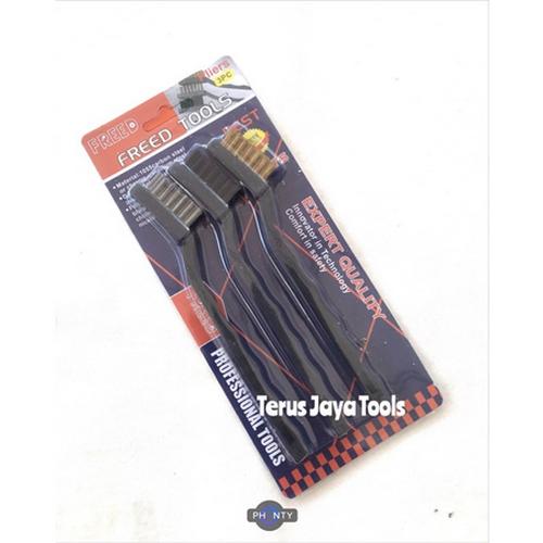 Jual FREED TOOLS Sikat Kawat Kuningan Serbaguna Mini Set 3pcs - Kota ...