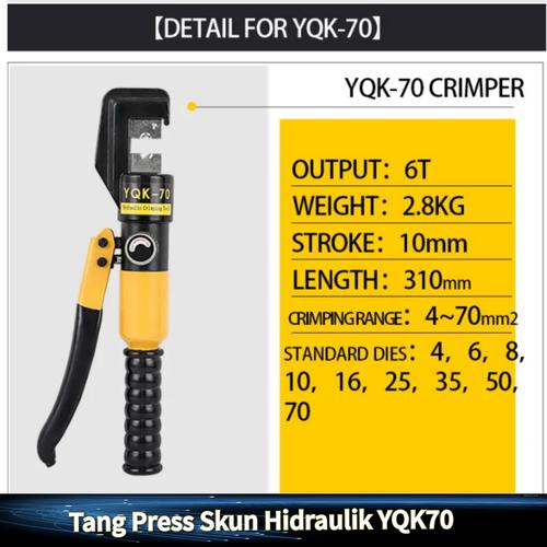 Jual Tang Press Skun Hidrolik Hidraulik YQK70 / Crimping Skun Hidrolik ...