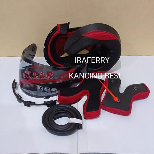 Jual busa helm kyt rc7 rc 7 satu set klip PLASTIK kaca hitam + karet ...