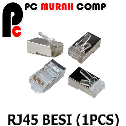 Jual Connector Konektor RJ45 UTP FTP CRIMPING CAT 5 CAT 5E Plat Besi ...