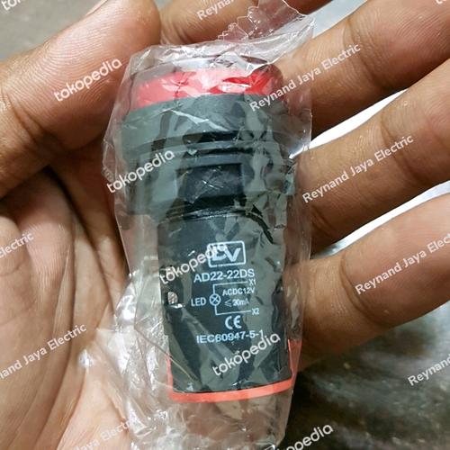 Jual indicator lamp pilot lamp 22mm 12VDC/AC merah / kuning / hijau dv ...