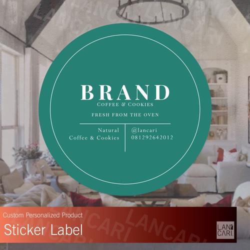 Jual Stiker Label Modern Custom Coffee Cake Stickers food merk unik ...