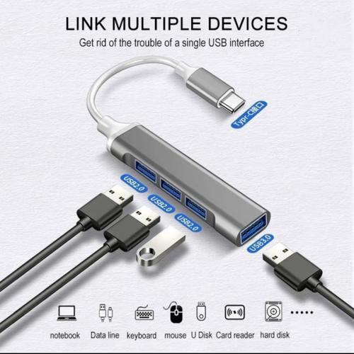 Jual USB HUB Type C 4 Port 3.0 - Type C to USB HUB 3.0 4 Port - Jakarta ...