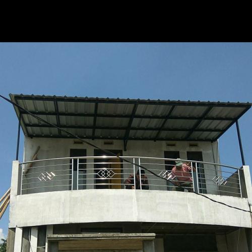 Jual kanopi besi hollow atap sepandek dan polycarbonate - Kota Depok ...
