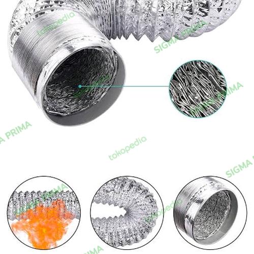 Jual flexible ducting 8 inch pipa exhaust cerobong asap 8 " - Jakarta ...