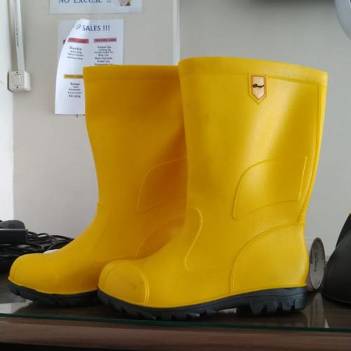 Jual Sepatu Boot Safety Kuning Midsole BE SAFE / Boots Ujung Besi Anti ...