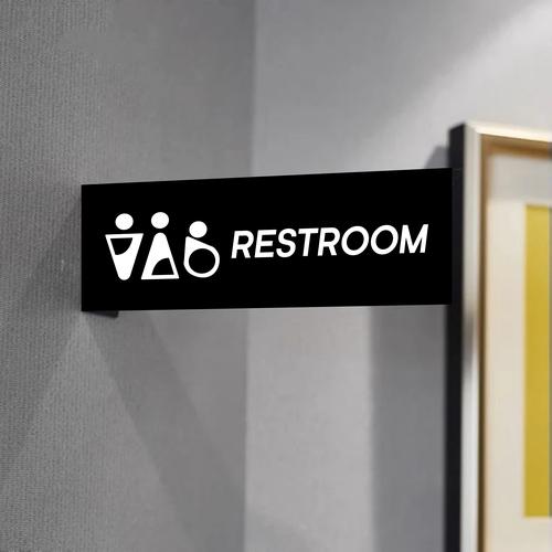 Jual Tulisan Toilet Sign Board Akrilik Tempel Signage Dinding Papan ...