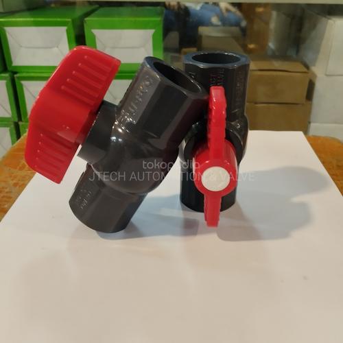 Jual stop kran ball valve pvc compact 3/4" inch merk SH taiwan ...