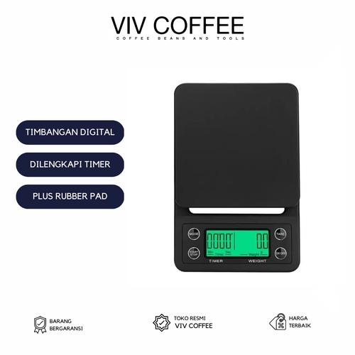 Jual Timbangan Kopi Digital 3kg - V60 Coffee Drip Scale with Timer - 3 ...