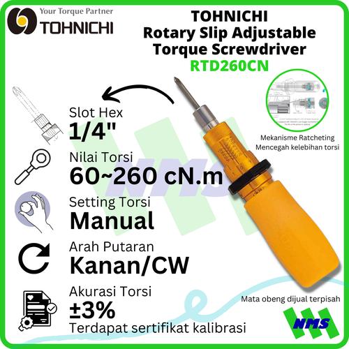 Jual Obeng Torsi TOHNICHI RTD260CN 60 - 260cNm 1/4" Rotary Torque ...