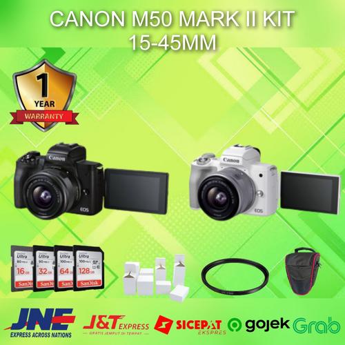 Jual Camera Canon M50 Mark II Kit 15-45MM / Canon M50 Mark II Kit 15 ...