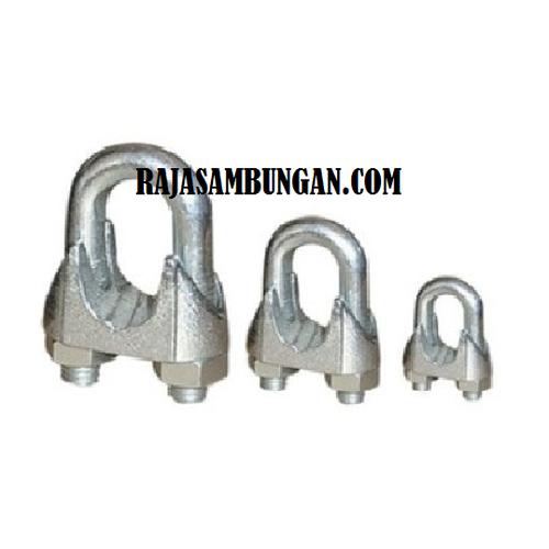 Jual Klem Seling 8 mm Kuku Macan Wire Rope Clip 5/16 inch Clamp Sling ...