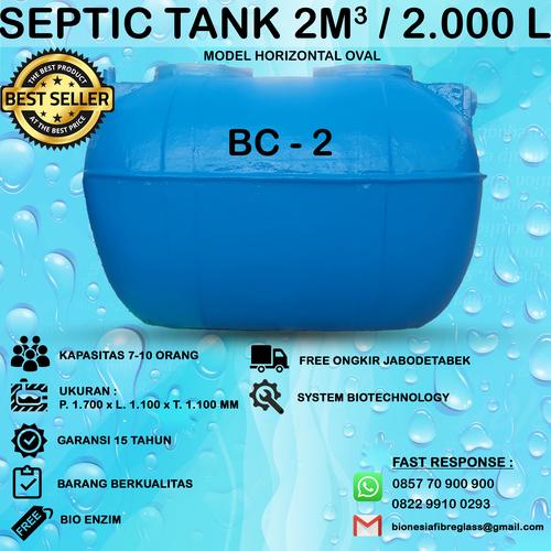 Jual SEPTIK TANK BIOTECH 2.000 Liter / Biotank 2M3 BIOFIL / TANGKI ...