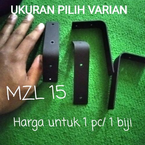 Jual plat siku besi L penyangga papan ambalan - Hitam, 6x10cm - Kab ...