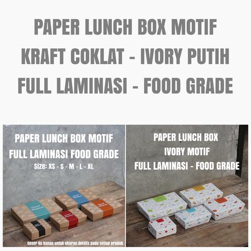 Promo PAPER LUNCH BOX UKURAN M FULL LAMINASI FOOD GRADE MOTIF - XS ...