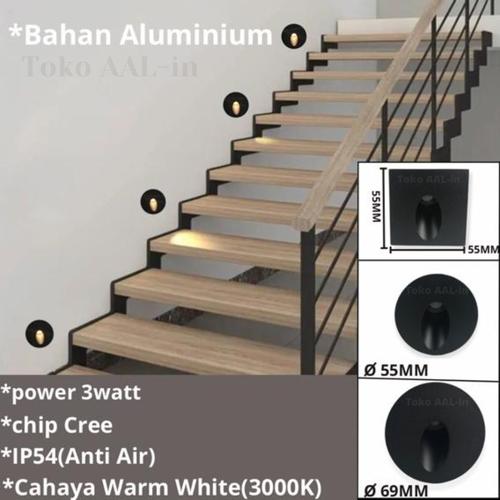 Jual Lampu Tangga 3w Bulat/Kotak Step Light 3w Outdoor - KOTAK ...