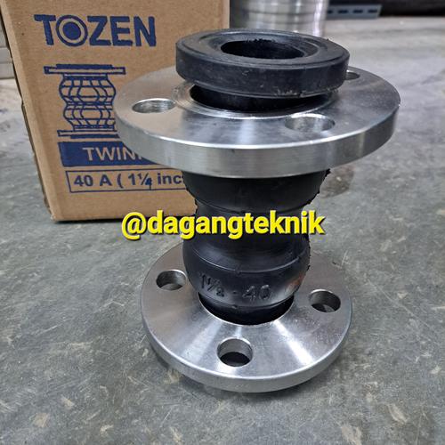 Jual Rubber Flexible Joint Twinflex TOZEN 1 1/4 inch JIS 10K SS 304 ...