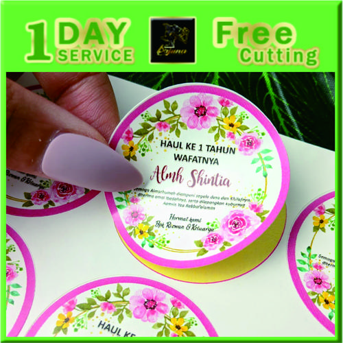 Promo Sticker Mengenang Wafatnya Stiker Card Tahlil Kartu Mengenang ...