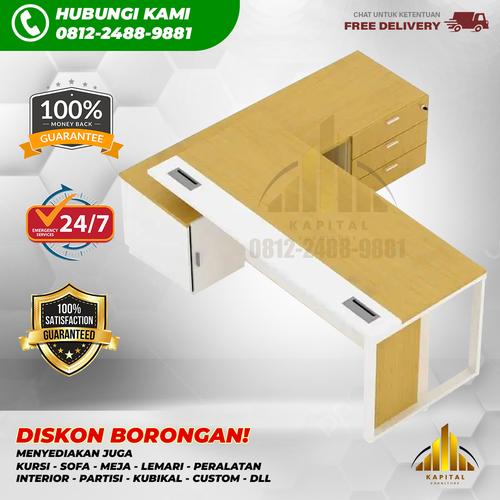 Jual Meja Direktur Kantor Kaki Besi Meja Kerja | Office Desk UOD 7068 ...