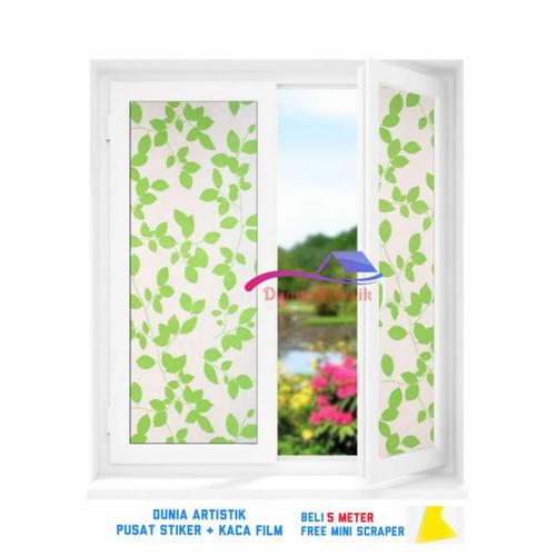Jual stiker kaca motif daun // sunblast bunga //decoration - MOTIF DAUN ...